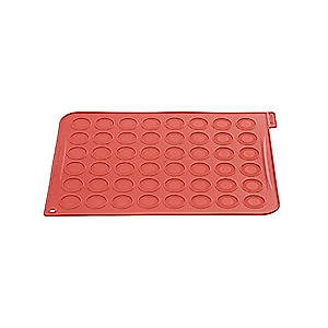 Silikomart 23.041.00.0065 Mac 01 Carpet for Making 48 Silicone Macaroons 2 x 18.5 x 37 cm, Red
