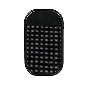 Antislip Car Dash Sticky Pads Cell Phone Dashboard Holder Non-Slip Mat HeatResistant Magic Antislip Mat for Cell Phone, CD, Electronic Devices, Keys, Sunglasses Black