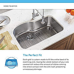 MR Direct Stainless Steel 1915-FR-G Kitchen Grid, Compatible with Select Franke Sinks