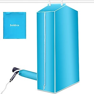 BobBros Portable Clothes Dryer Bag, Fast Drying Solution for Travel, Hotel, Apartment, and Dorms, Foldable & Water Resistant, Lightweight Quick Drying Bag (Without Dryer)