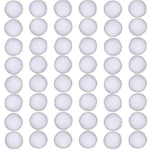 WILLBOND White Faux Fur Pompom Balls Artificial Rabbit Fur DIY Pompoms for Handbag Pendant Keychain Decoration Knitting Hat Accessory (48 Pieces,0.79 Inch)
