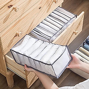 Wardrobe Clothes Organizer 2PCS Drawer Organizers Clothes Washable Wardrobe Clothes Organizer Foldable Drawer Compartment Storage
