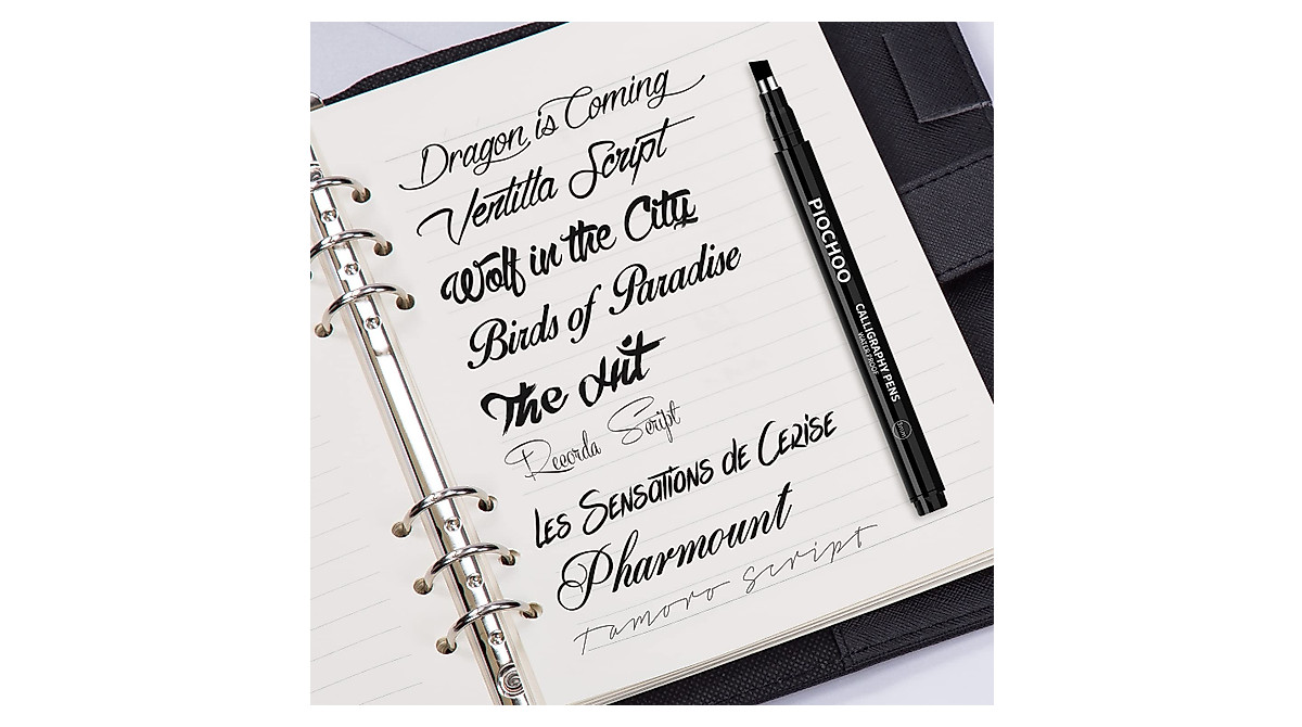 Piochoo Calligraphy Pens Set – 8 Sizes for Beginners & Experts