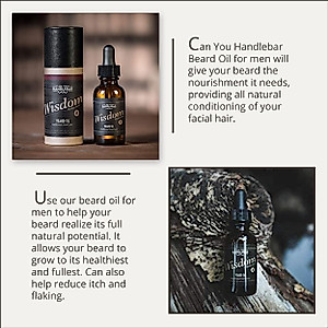 Can You Handlebar Beard Oil for Men, Natural Beard Care Conditioner Moisturizer Softener Grooming Product, Woodsy and Citrus Scent, 1oz Dropper Bottle