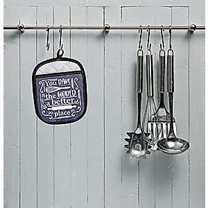 Baker Gift Baking Oven Pads Pot Holder with Pocket You Bake The World A Better Place (Bake The World A Better Place)