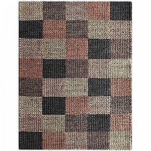 Rugsotic Carpets Hand Woven Jute 8'x10' Eco-Friendly Area Rug Geometric Multicolor J00063