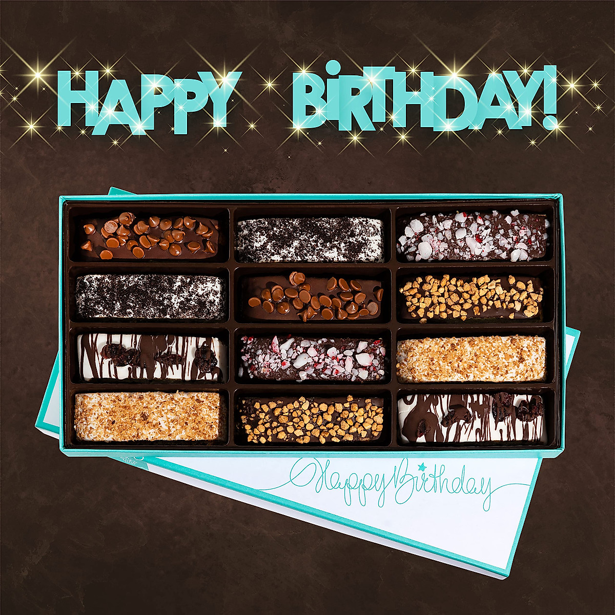 Barnetts Birthday Gifts for Women & Men, Gourmet Chocolate Biscotti Cookies, Unique Prime Food Happy Birthdays Gift Basket, Her Wife Mom Dad Sister Girls Friendship, 40th 60th Or 70th, Cookie Baskets