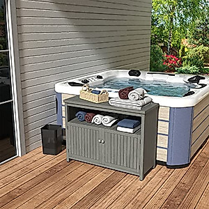 GDLF Outdoor Storage Cabinet Console Table Sideboard Buffet TV Stand, Furniture for Patio Entryway Deck