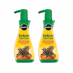 Miracle-Gro Indoor Plant Food (Liquid), 8 oz., Instantly Feeds All Indoor Houseplants Including Edibles, 2-Pack