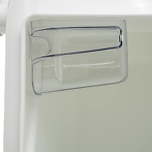 Restaurantware Met Lux 13 Gallon Ingredient Bin 1 With Lid Food Storage Bin - With Measuring Scoop Stackable White Plastic Commercial Flour Bin Easy Access For Kitchen Or Storage