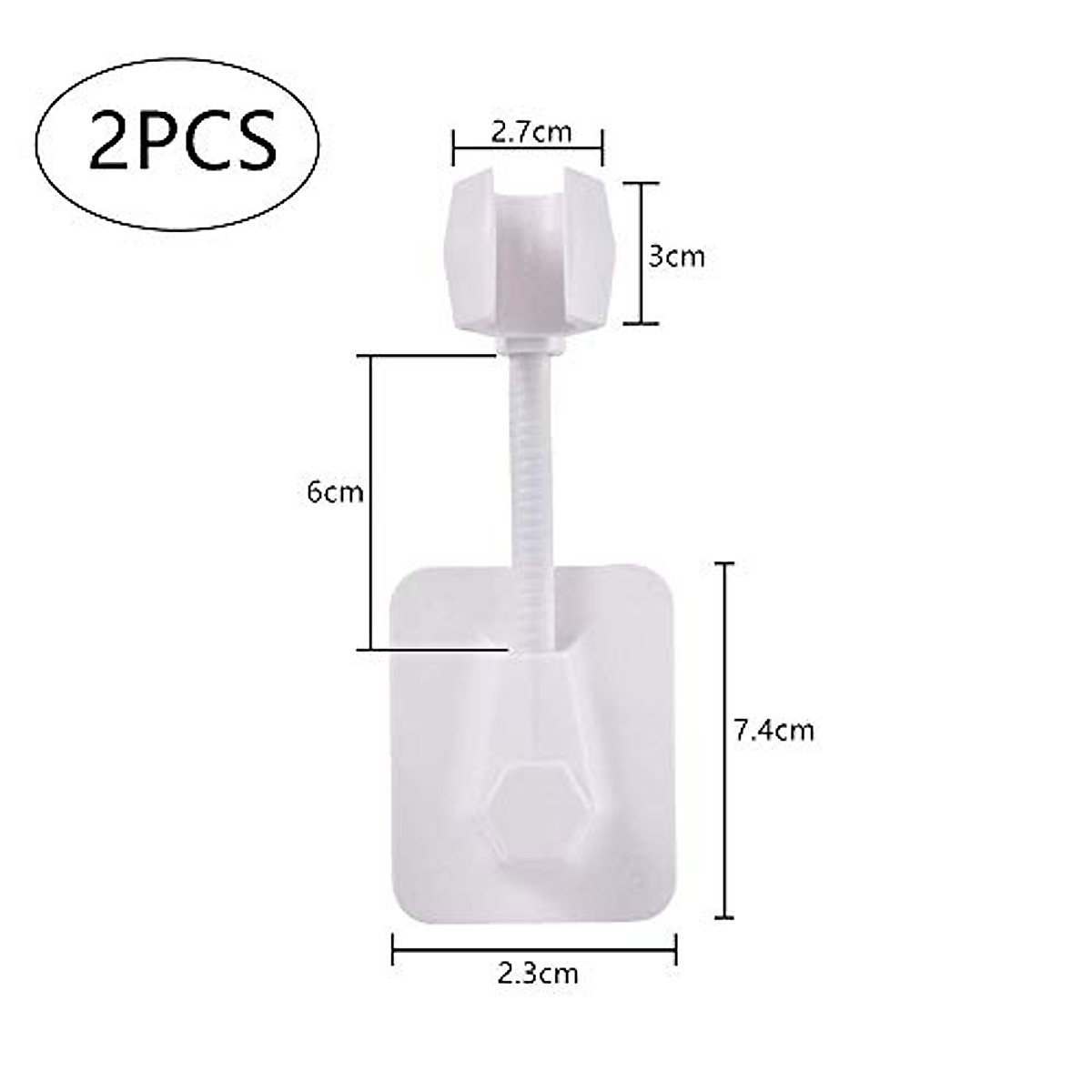 baixikly 2 Pcs Handheld Shower Head Holder Wall Mount 360 Degree Adjustable Removable Adhesive Shower Wall Mount Holder Shower Wand Holder Drill Free