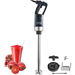 VEVOR Commercial Immersion Blender, 750W 20" Heavy Duty Hand Mixer, Variable Speed Kitchen Stick Mixer with 304 Stainless Steel Blade, Multi-Purpose Portable Mixer for Soup, Smoothie, Puree, Baby Food