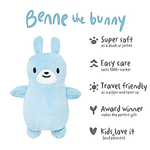 Cubcoats Kids Transforming 2 in 1 Pullover Sweatshirt with Hood and Convertible Soft Character Plushie, Benn 8 to 9