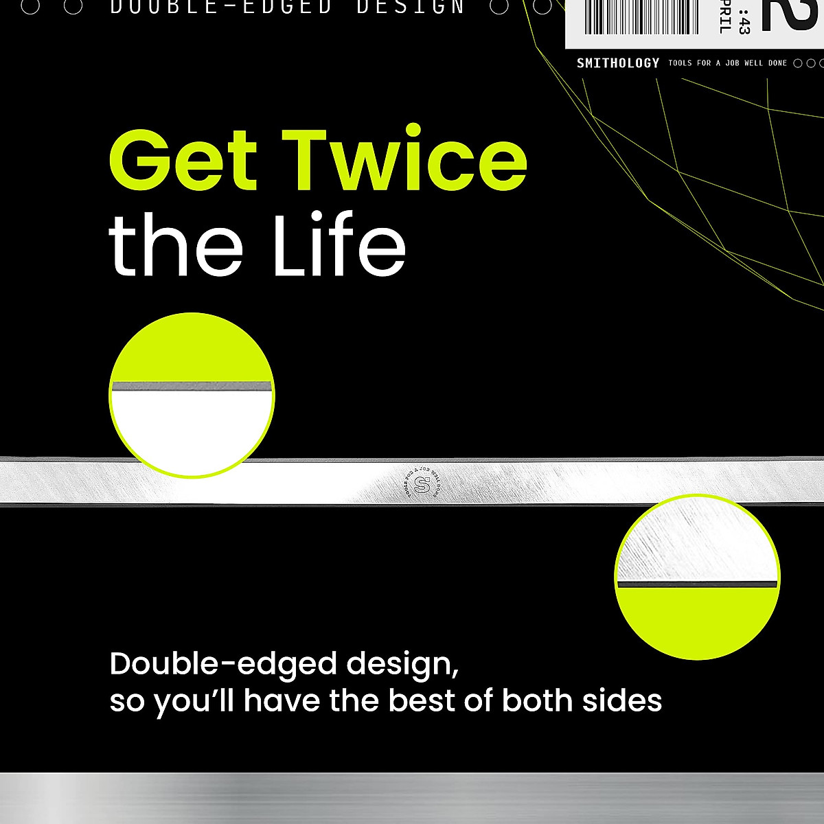 Smithology 12-Inch Planer Blades - Replacement Knives for Delta Planer 22-540, TP300, Replaces 22-547 - Set of 2 (SMTPBS01-2) for Smooth Wood Surface