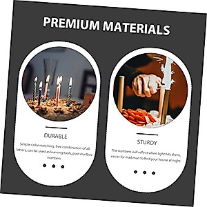 Housoutil 36 Sheets Alphanumeric Kit letters mailbox stickers vinyl letter stickers window sticker digital sign gold number stickers Self-Adhesive Decals for Signs outdoor mailbox numbers