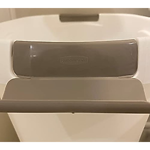 Rubbermaid Open Top White ,Plastic, Waste Basket, 5.3 Gallon Trash Can, for Kitchen Home Office Use