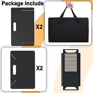 Adreak 18 inch Fire Pit, Outdoor Portable Firepit with BBQ Tray, Detachable Camping Steel Fire Pits for Backyard, Patio, Picnic, Bonfire, Garden (Black-Small)