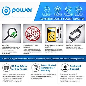 T POWER 15V Charger for Dewalt DXAEPS14 1400 Peak Amp Potek Kinverch Car1500 Peak 750 JS86-UL, JS87-UL, JS88-UL & All Xantrex Sears Diehard 1150 950 Jump Starter Ac Dc Adapter Power Supply