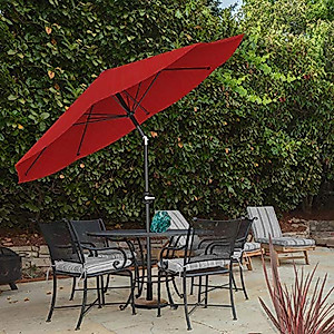 Pure Garden 50-LG1210 Outdoor Umbrella Base – Heavy-Duty Resin and Cement 34LB Weighted Patio Shade Stand for Deck, Backyard, or Poolside Use (Bronze), 1.5"-1.8"