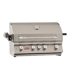 AMS Bull Grill 30" Angus BBQ Grill with Bull Single Side Burner, 30'' Door/Drawer Combo, Single Drawer, Sink and Cover… (Liquid Propane) FREE Bio-Ethanol Table-top Fire pit