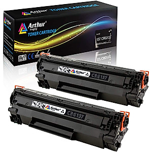 Arthur Imaging Compatible Toner Cartridges Replacement for Canon 137 (Black, 2-Pack)