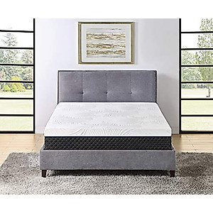 Lexicon Cradle 11-Inch Latex Microcoil Hybrid Mattress, Queen, White