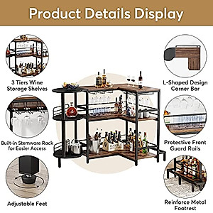 LITTLE TREE Home Bar Unit, Brown/Black