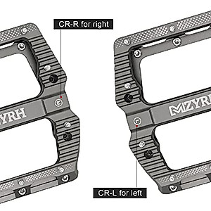 MZYRH Road/Mountain Bike Pedals MTB Pedals Bicycle Flat Pedals 3 Bearings 9/16” Aluminum Alloy Bicycle Platform Pedals for BMX MTB (TI)