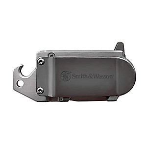 Smith & Wesson Benji 2.5in High Carbon S.S. Folding Keychain Knife with 1.75in Modified Tanto Blade and G10 Handle for Outdoor, Tactical, Survival and EDC,Black