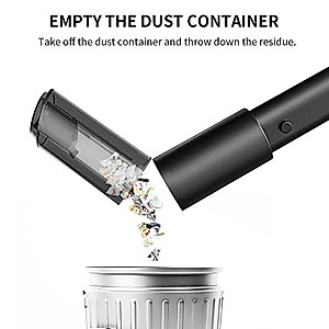 Wireless Handheld Vacuum Cleaner, 6000Pa High Suction Power, Portable Home and Car Accessories, Cordless Handheld Vac Cleaning Device, Ultra-Lightweight 0.8 lbs, Two Filters and Storage Bag, Black