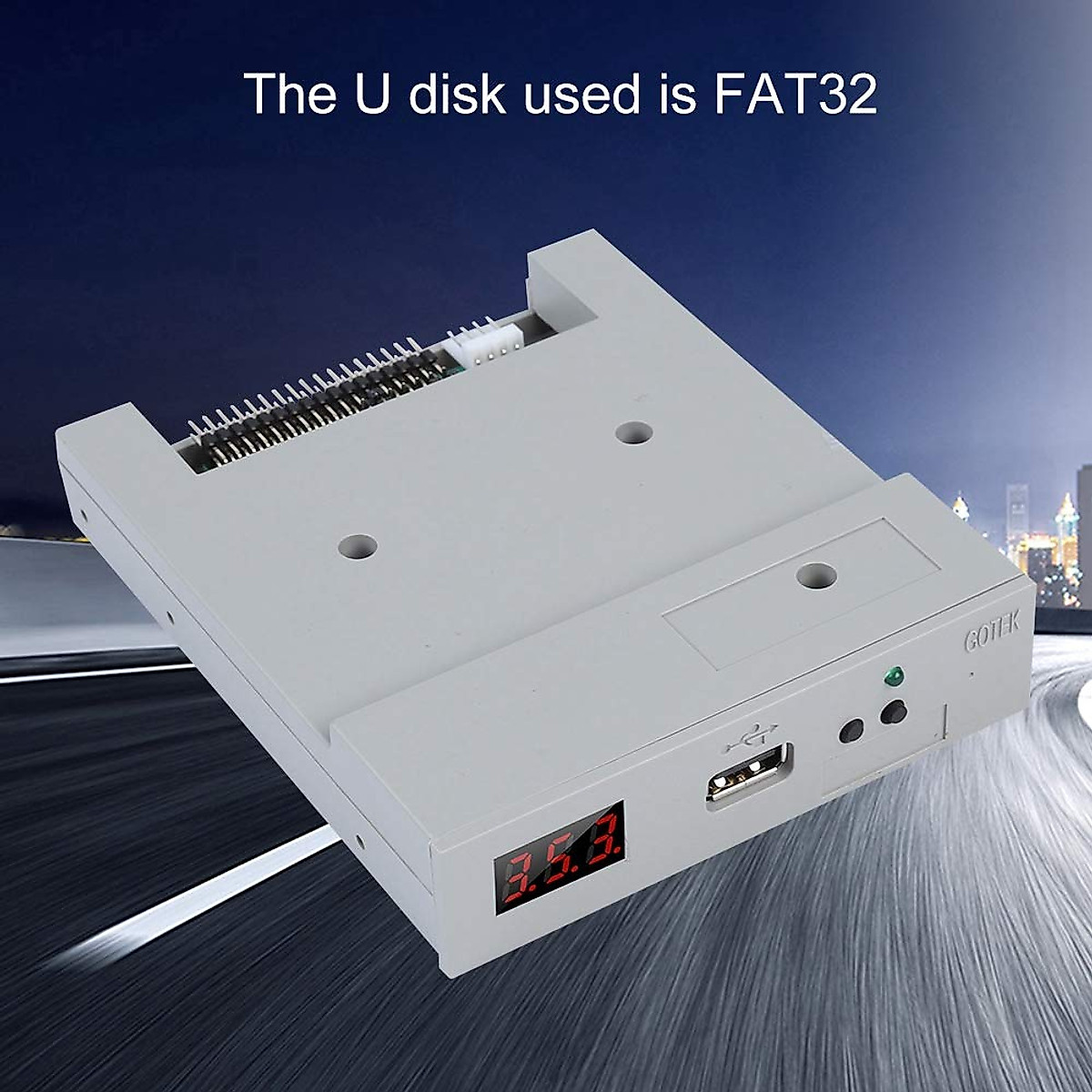 Socobeta USB Emulator SFR1M44-U100 3.5in 1.44MB USB SSD Floppy Drive Emulator Plug and Play USB Flash Disk with CD Screws for Embroidery Machine