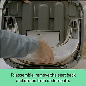 Ingenuity Baby Base 2-in-1 Booster Feeding and Floor Seat with Self-Storing Tray - Slate