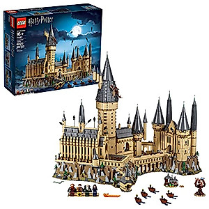 LEGO Harry Potter Hogwarts Castle Building Set, Harry Potter Activity Kit with Minifigures, Wands, Boats, a Spider, and Gryffindor and Hufflepuff Accessories; Collectible Model for Adults, 71043