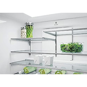 Fisher & Paykel Series 7 RF203QDUVX1 36 Inch Freestanding Counter Depth Quad Door Refrigerator Freezer with 18.9 Cu. Ft. Capacity, Ice Maker, Water Dispenser, Variable Temperature Zone, Touch Control