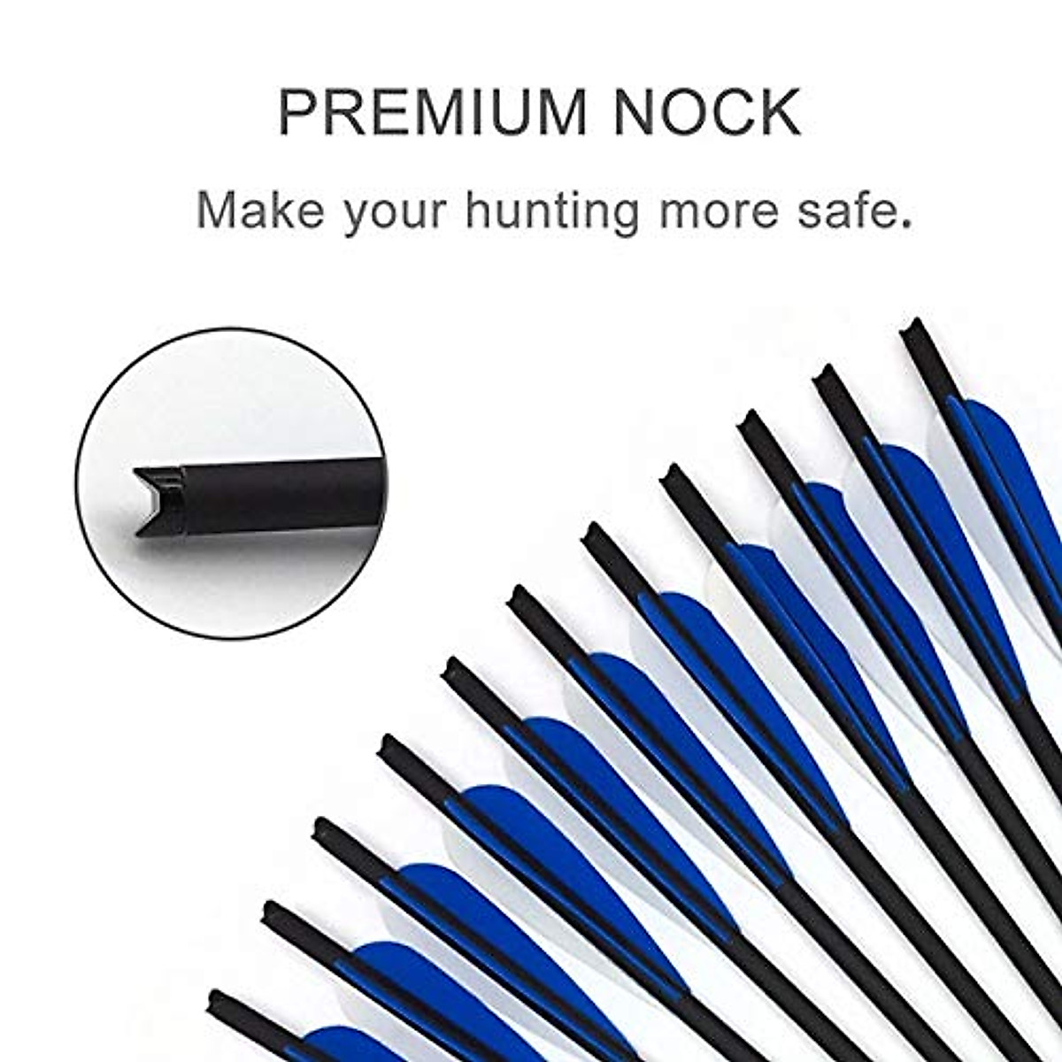 GPP Hunting Archery Carbon Arrow 20" Crossbow Bolts Arrow with 4" vanes and Replaced Arrowhead/Tip 12PC