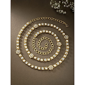 I Jewels 18K Gold Plated Indian Wedding Bollywood Waist Chain Belly Fashion Belt for Women and Girls (B003W)