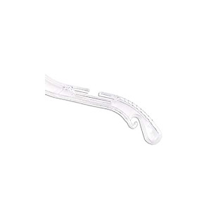 NAHANCO 300WW Plastic Heavy Weight Hanger, Reinforced Hook, 17", Clear (Pack of 100)
