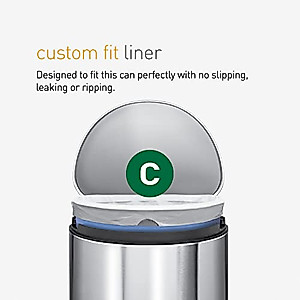 simplehuman Code C Custom Fit Drawstring Trash Bags in Dispenser Packs, 60 Count, 10-12 Liter / 2.6-3.2 Gallon, White