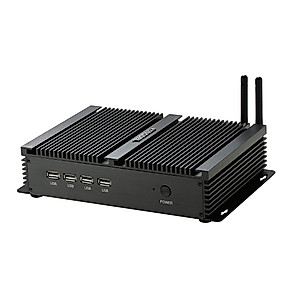 KINGDEL Powerful Mini Desktop Computer, Fanless Industrial PC, i5 Dual Core CPU, 4GB RAM, 128GB SSD, 2xNICs, 4xUSB 3.0, 4xCOM RS232, HD Port, Metal Case