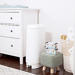 Diaper Genie Signature Pail Includes 1 Easy Roll Refill with 18 Bags | Holds Up to 846 Newborn-Sized Diapers Per Refill