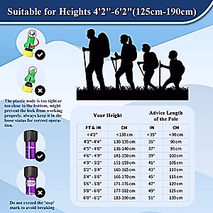 TheFitLife Trekking Poles - 2 Packs with Antishock and Quick Lock, Telescopic, Ultralight - For Hiking, Camping, Trekking