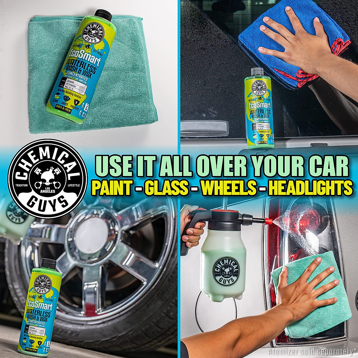 Chemical Guys WAC_707 EcoSmart Hyper Concentrated Waterless Car Wash and Wax, Safe for Cars, Trucks, SUVs, Motorcycles, RVs & More, 128 oz (1 Gallon)