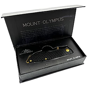 Summit Knife Co Mount Olympus EDC Folder Knife 2.75” VG10 Stainless Steel Blade - Black Carbon Fiber Scales Handle - Gentlemans Every Day Carry Lightweight Folding Pocket Knife