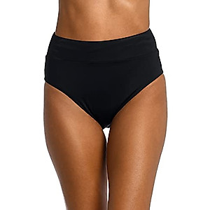 La Blanca Women's Island Goddess Cinch Back High Waist Bottom, Black, 12
