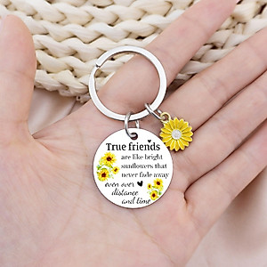 Ikacvb Sunflower Best Friends Gifts Friendship Keychain Gifts For Bestie Bff Best Female Friend Birthday Gifts For Women Stocking Stuffers Leaving Going Away Gift Christmas
