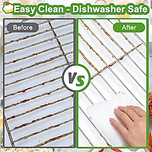 Decymis Cooling Rack and Baking Rack with Stainless Steel, 2 - Pack Heavy Duty Cooling Racks for Cooking and Baking, Sturdy Cookie Cooling Rack 13.5 x 9.4Inches, Easy to Clean Oven & Dishwasher Safe