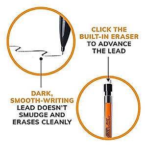 BIC Xtra-Smooth Mechanical Pencils With Erasers, Medium Point (0.7mm), Bulk Mechanical Pencils for School or Office Supplies, 40 Count (Pack of 1)