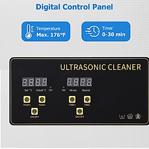 Aprafie Ultrasonic Cleaner, 360W 15L Ultrasonic Jewelry Cleaner Machine with Digital Timer Heater and 304 Stainless Steel for Dentures Glass Industrial Parts Carburetor Circuit Board