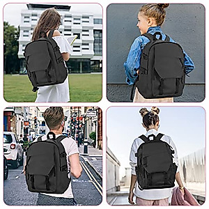 Neurora Lightweight Black Backpack Travel Laptop Backpack for Sports,Work,Security Travel,College.