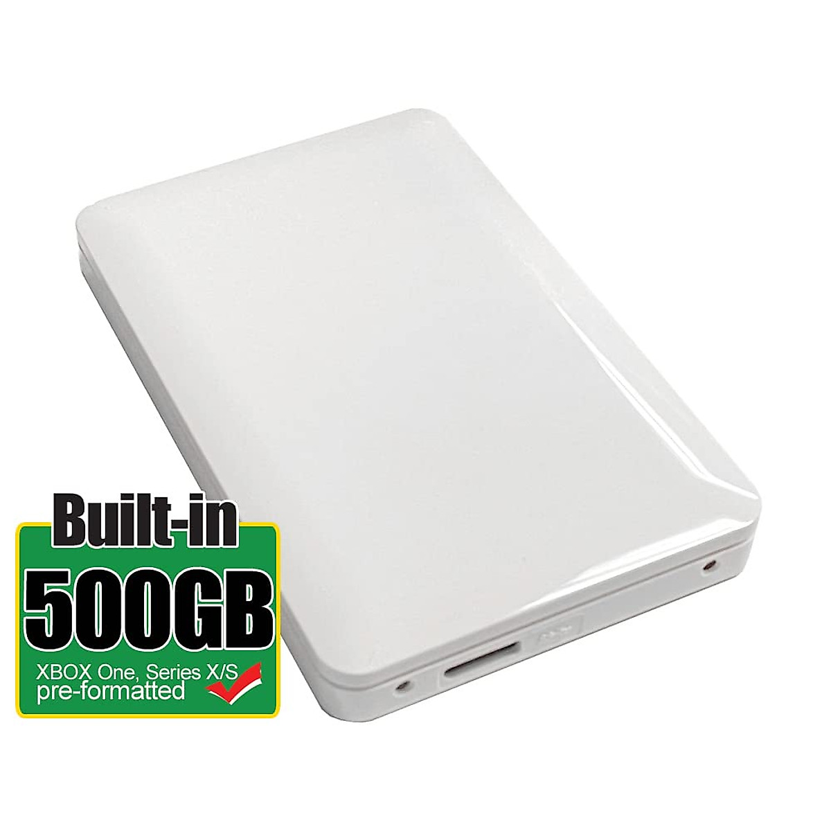 Avolusion 500GB USB 3.0 Portable External Gaming Hard Drive (for Xbox One X, S & Series X|S - Pre-Formatted) White - 2 Year Warranty